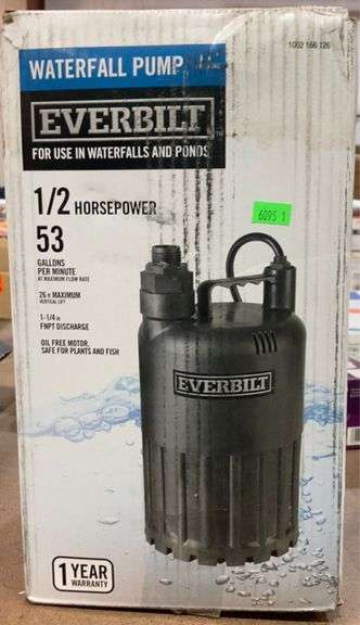 Everbilt 1/2 HP Waterfall Submersible Utility Pump - Metzger Property ...
