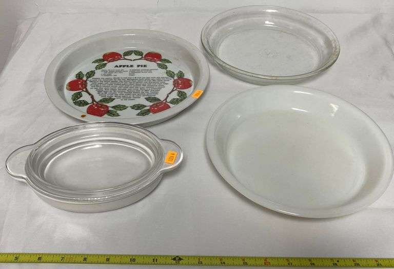 Assorted Dishes - Pyrex Plates, Corning Ware Small Casserole Dish ...