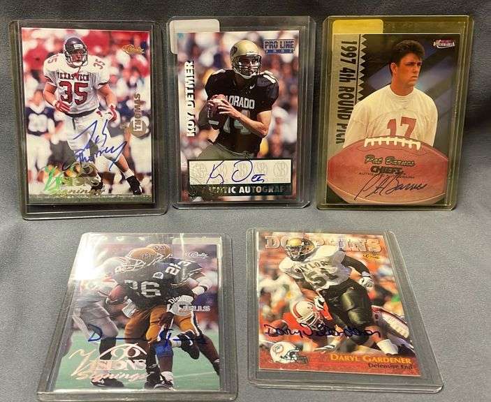 5 Autographed Football Rookie Cards - Metzger Property Services, LLC
