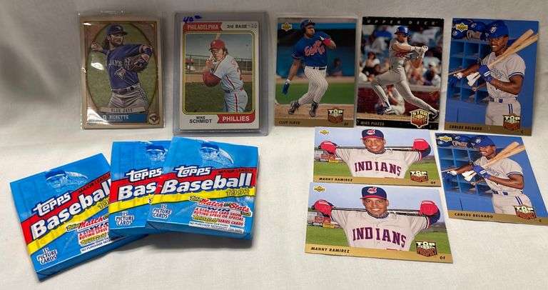 Baseball Card Assortment, Including: Mike Schmidt, B. Bichette, Mike
