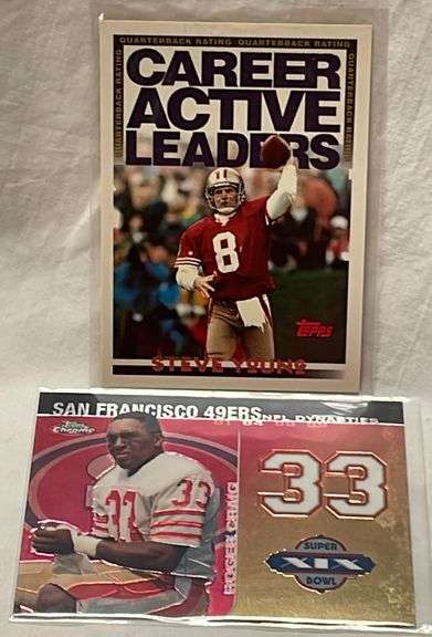 2 - NFL Trading Cards: Roger Craig and Steve Young - Metzger Property ...