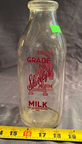 Shively quart milk bottle - North Manchester, IN - Metzger Property ...