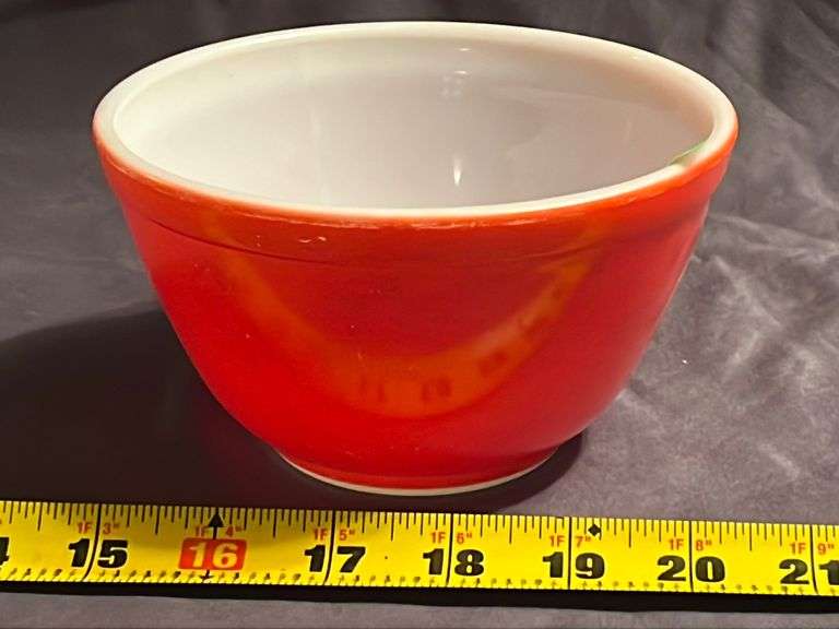 Pyrex Red mixing bowl 1 1/2 pint - Metzger Property Services, LLC