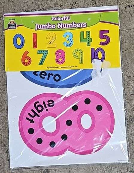 Teacher Created Resources Colorful Jumbo 14 Inch Numbers Bulletin Board ...