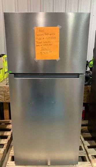 Seasons 18 cu. ft. Top Freezer Refrigerator in Stainless Steel Look ...
