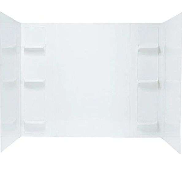 Mustee 56WHT Durawall Fiberglass Bathtub Wall Surround, White - Metzger ...