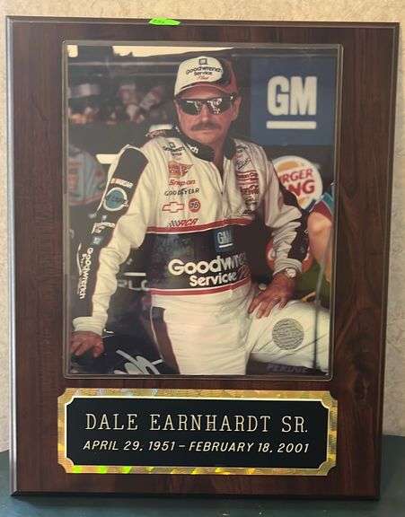 Dale Earnhardt Nascar Model and memorial plaque - Metzger Property ...