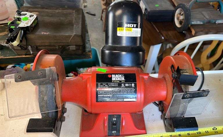 Black & Decker 6”bench grinder with light - Metzger Property Services, LLC