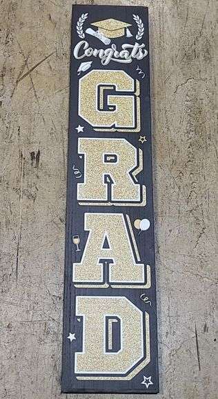 Graduation Banner, Congrats Grad Porch Sign Party Decorations Supplies ...
