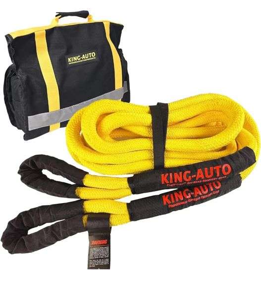 King-AUTO Kinetic Recovery Rope 1“x30' Towing Rope 35,000lbs Breaking ...