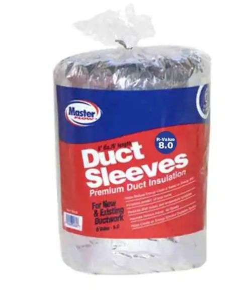 Master Flow 6 in. Dia R-8 Ductwork Insulation Sleeve - Metzger Property ...