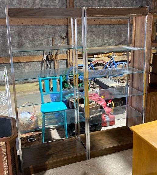 Glass and Wooden Shelves 30 1/2” x 70” - Metzger Property Services, LLC