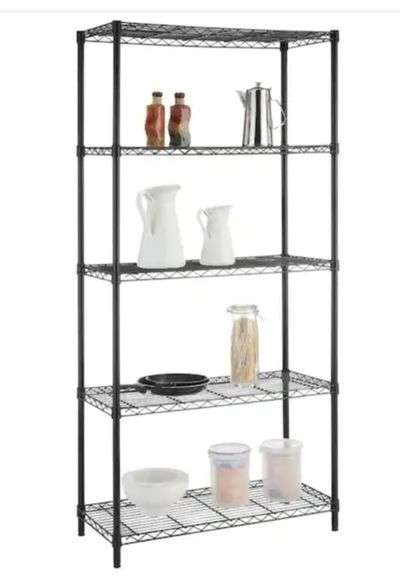 HDX 5-Shelf Adjustable, Heavy Duty Storage Shelving Unit (350 lbs ...