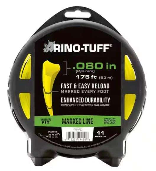 2-Rino-Tuff Universal Fit .080 in. x 175 ft. Pro Marked Replacement ...