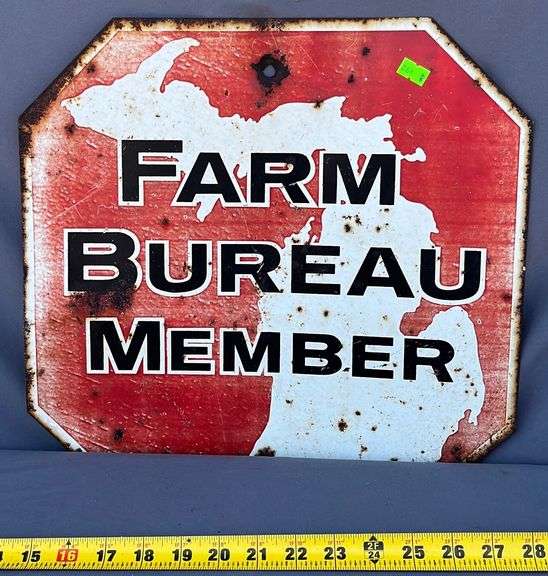 Farm bureau member sign metal 15x15" - Metzger Property Services, LLC