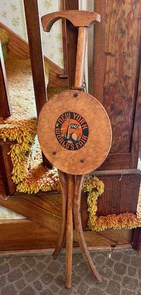 1940 New York World's Fair Cane/Seat, 9”x35” - Metzger Property ...