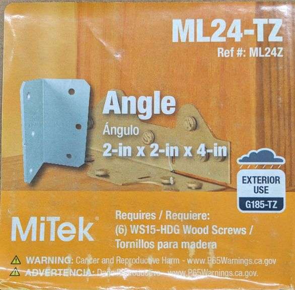 Mitek Angle 2"x2" x 4" ML24-TZ - Metzger Property Services, LLC