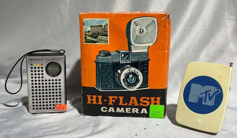 Vintage Hi-Flash camera in box with accessories- damaged box, MTV ...
