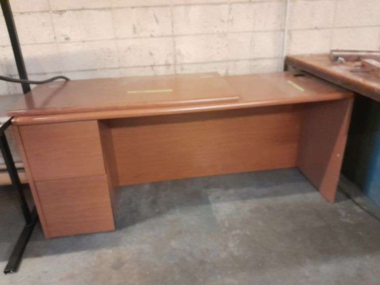 1 All Wood Grain Heavy Office Desk - Metzger Property Services, LLC