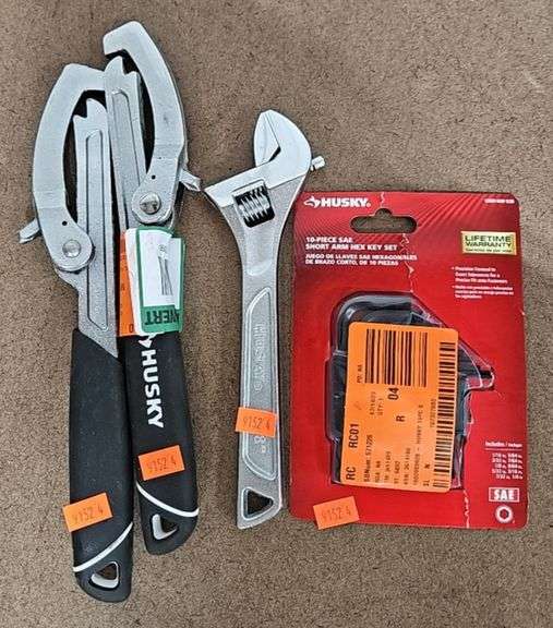 Tool Assortment including a Husky 10 Piece SAE Short Arm Hex Key Kit ...