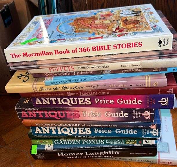 Book assortment including • The Macmillan Boom of 366 Bible Stories ...