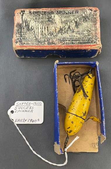 Snyder-Mills Success Spinner Fishing Lure in box and dated early 1900’s ...