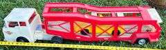 Marx Plastic Large scale car hauler 40x7x9" with 1 car - Metzger ...