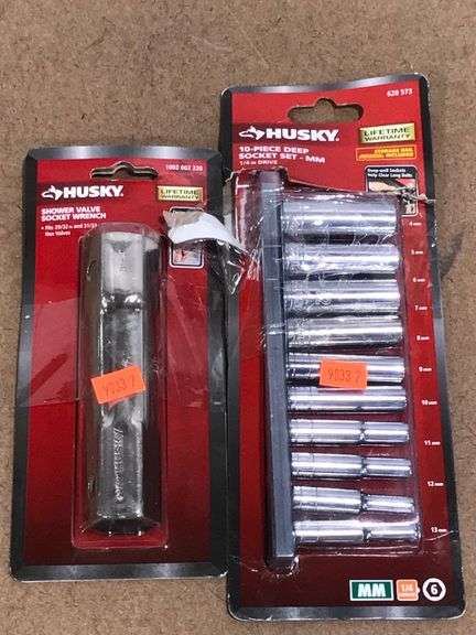 Husky Shower valve socket wrench 10 piece deep socket set Metzger Property Services LLC