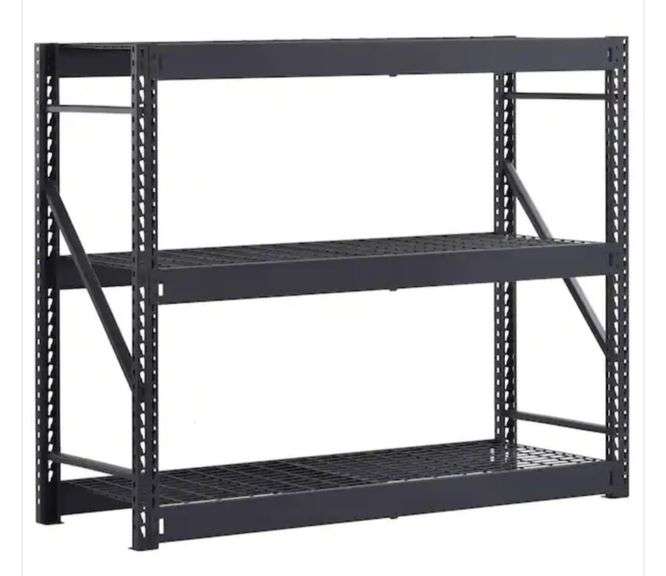 Husky 3-Tier Industrial Duty Steel Freestanding Garage Storage Shelving ...
