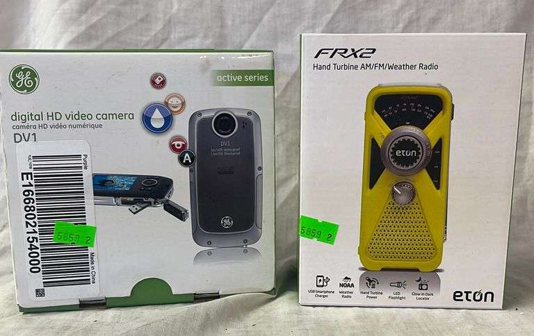 FRX2 Hand Turbine AM/FM Weather Radio NIB • G/E Digital HD Video Camera ...