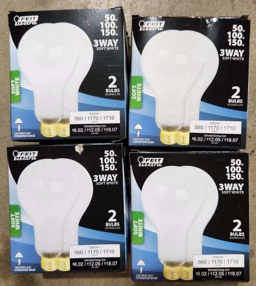Feit electric 3 way soft white bulbs 4 boxes 2 per box - Metzger ...