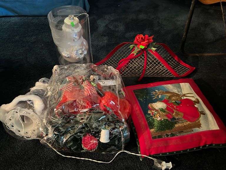 Mercury Glass Snowman 8.5” • Lighted Old World Santa Tree Topper 12 ...