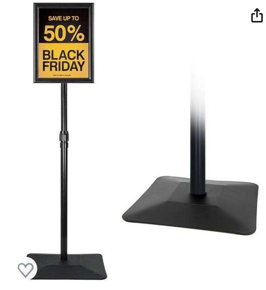 Golemas Sign Holder Stand, Adjustable Sign Stand for Display with Iron ...