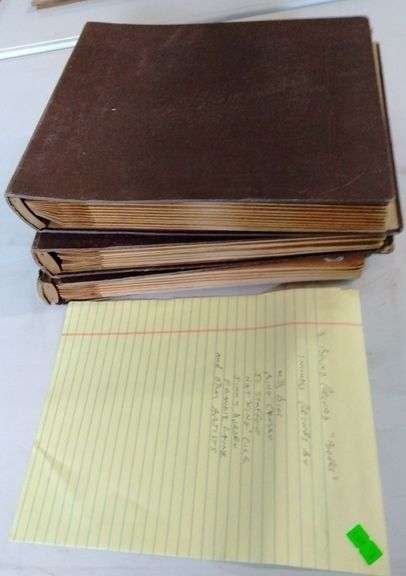 Three bound record books with records inc. Mills Bros, Jimmy Dorsey, Jo ...