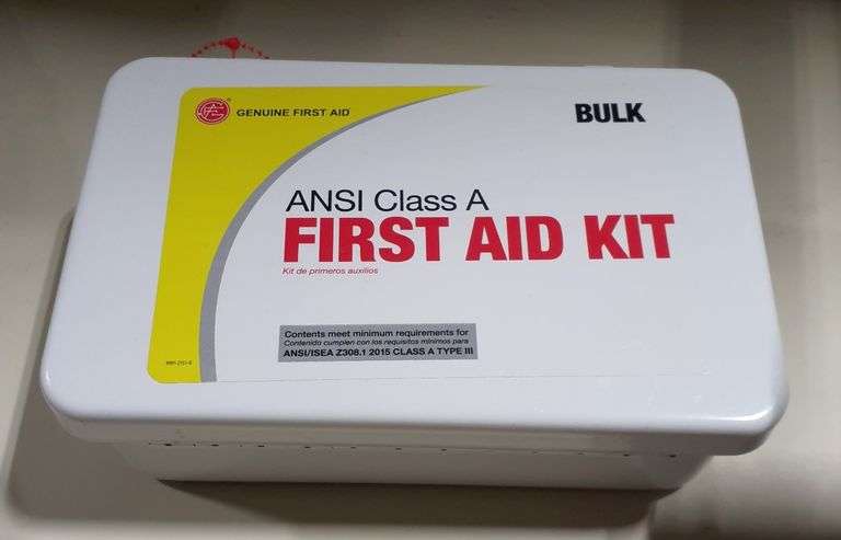 5PK Class A 25 Person 2015 "Easy Care" ANSI First Aid Kit Metal Box - Metzger Property Services, LLC