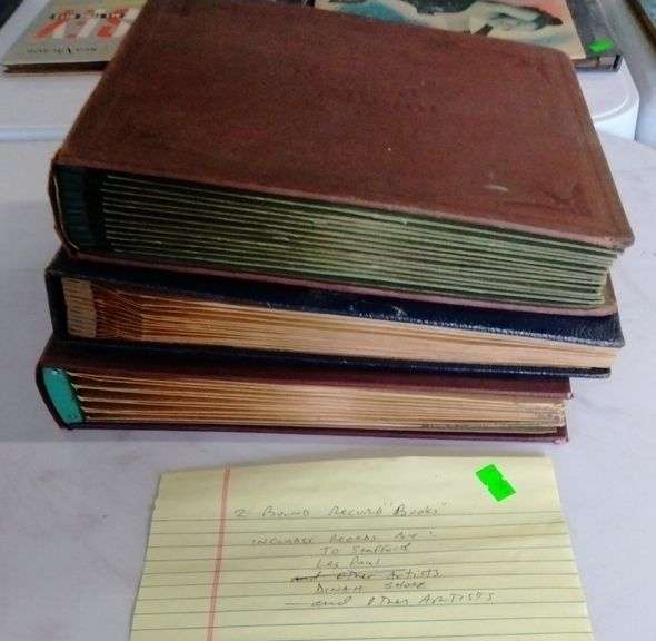 Three bound record books with records inc. Jo Stafford, Les Paul, Dinah ...