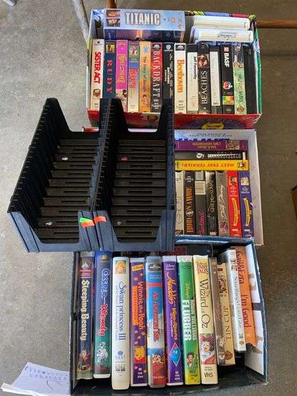 VHS Tapes & Plastic Movie Organizer - Metzger Property Services, LLC