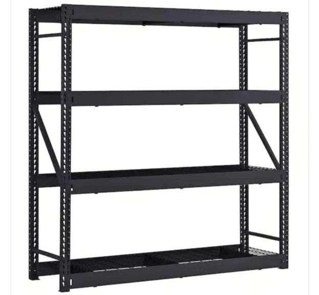 Husky 4-Tier Industrial Duty Steel Freestanding Garage Storage Shelving ...