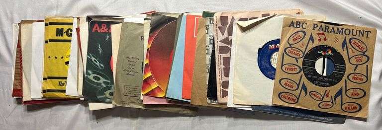 Fifty Rock & Country 45 rpm Records in Original Record Company Jackets ...