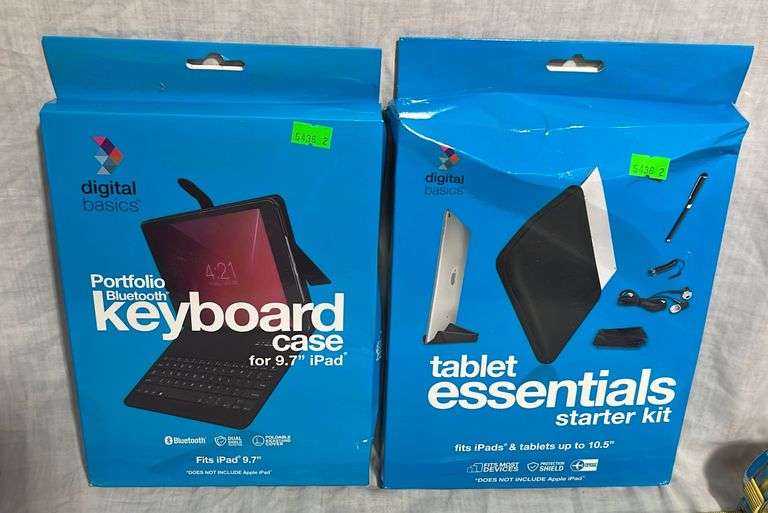 Digital Basics Tablet Essentials Starter Kit NIB & Portfolio Bluetooth ...