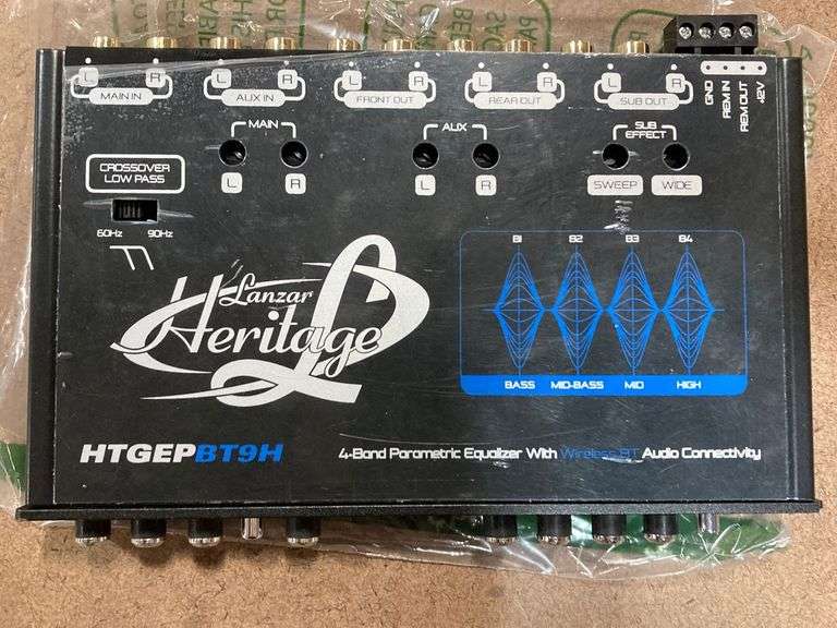 Lanzar Parametric Equalizer Subwoofer Gain Control & Bluetooth Wireless ...