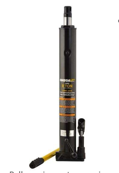 Omega Lift 44980 8 Ton Long Ram Hydraulic Jack for Engine Hoist and ...