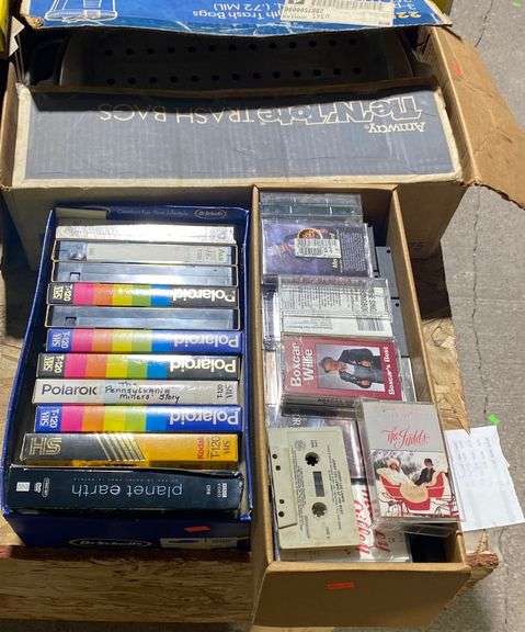 Vhs tape assortment, cassette tapes, pans - Metzger Property Services, LLC