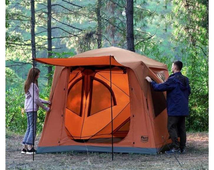 TIMBER RIDGE Pop-Up Portable Weather Resistant Camping Hub Tent, Easy ...