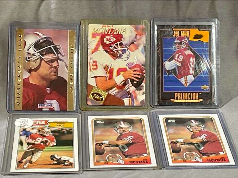 6 - Steve Young, Joe Montana, and Jerry Rice Football Cards - Metzger ...
