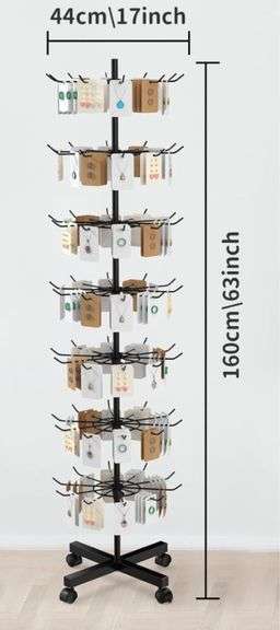 Hypergiant Retail Display Stand 7 Tier Rotating Rack - Metzger Property ...