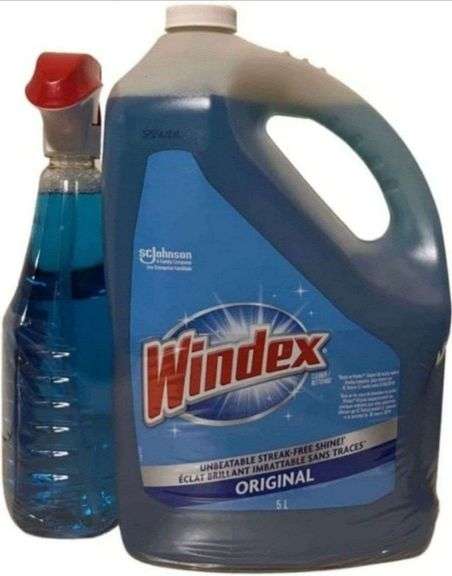 Windex Glass & Multi Surface Cleaner 946 mL Spray 5L Refill Bottle ...