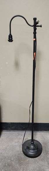 Hampton Bay Carver 58 in. Black Downbridge Floor Lamp - Metzger ...