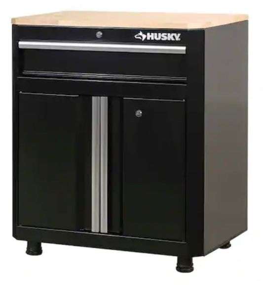 Husky Ready-to-Assemble 24-Gauge Steel 1-Drawer 2-Door Garage Base ...