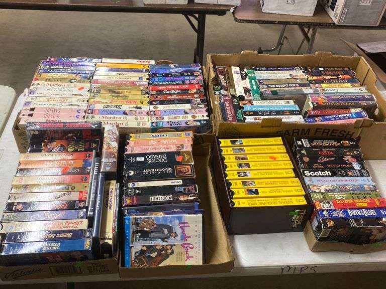 VHS movies, DVDs inc. Uncle Buck, Birth of the Blues, Gaslight ...